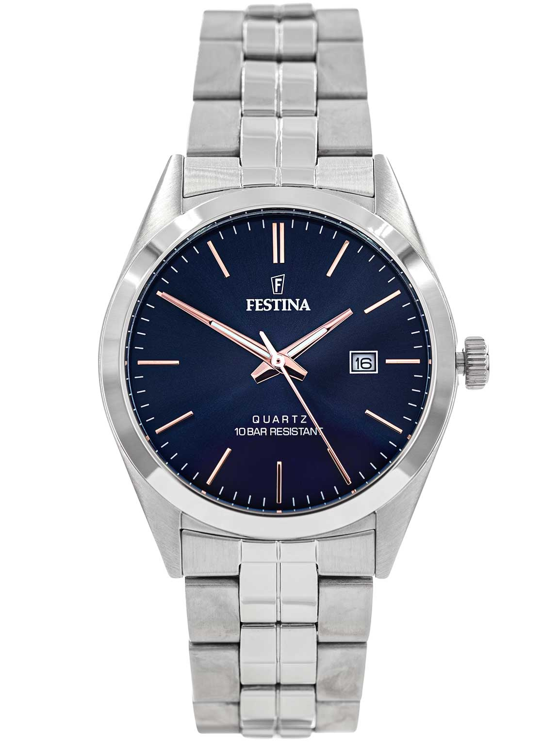 Zegarek Męski Festina Classic Bracelet F20437/B - CrazyTime.pl