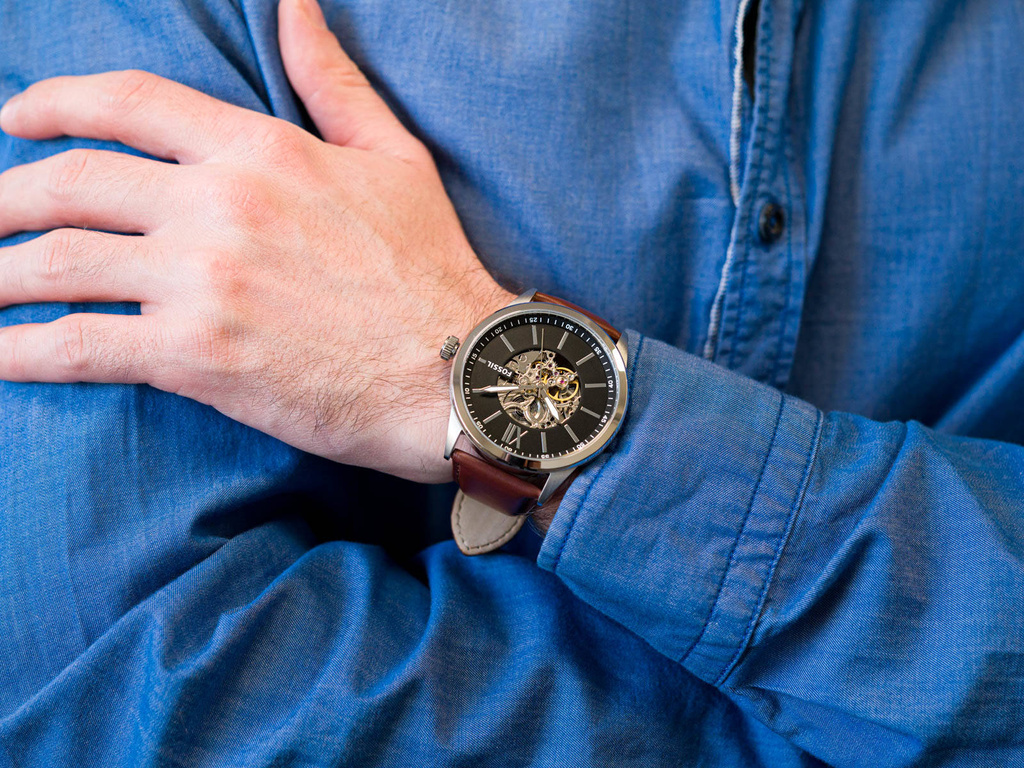 Zegarek Męski Fossil Flynn Automatic BQ2386 - CrazyTime.pl